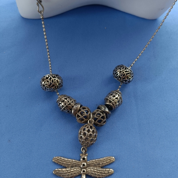 Pandora | Jewelry | Pandora Silver Dragonfly Charm Necklace | Poshmark